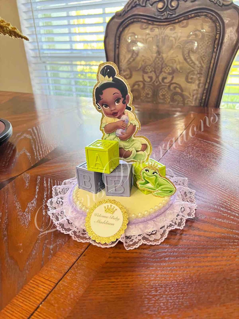 Princess Tiana Cake Topper/ Lavender Baby Shower/ Girl Baby - Etsy