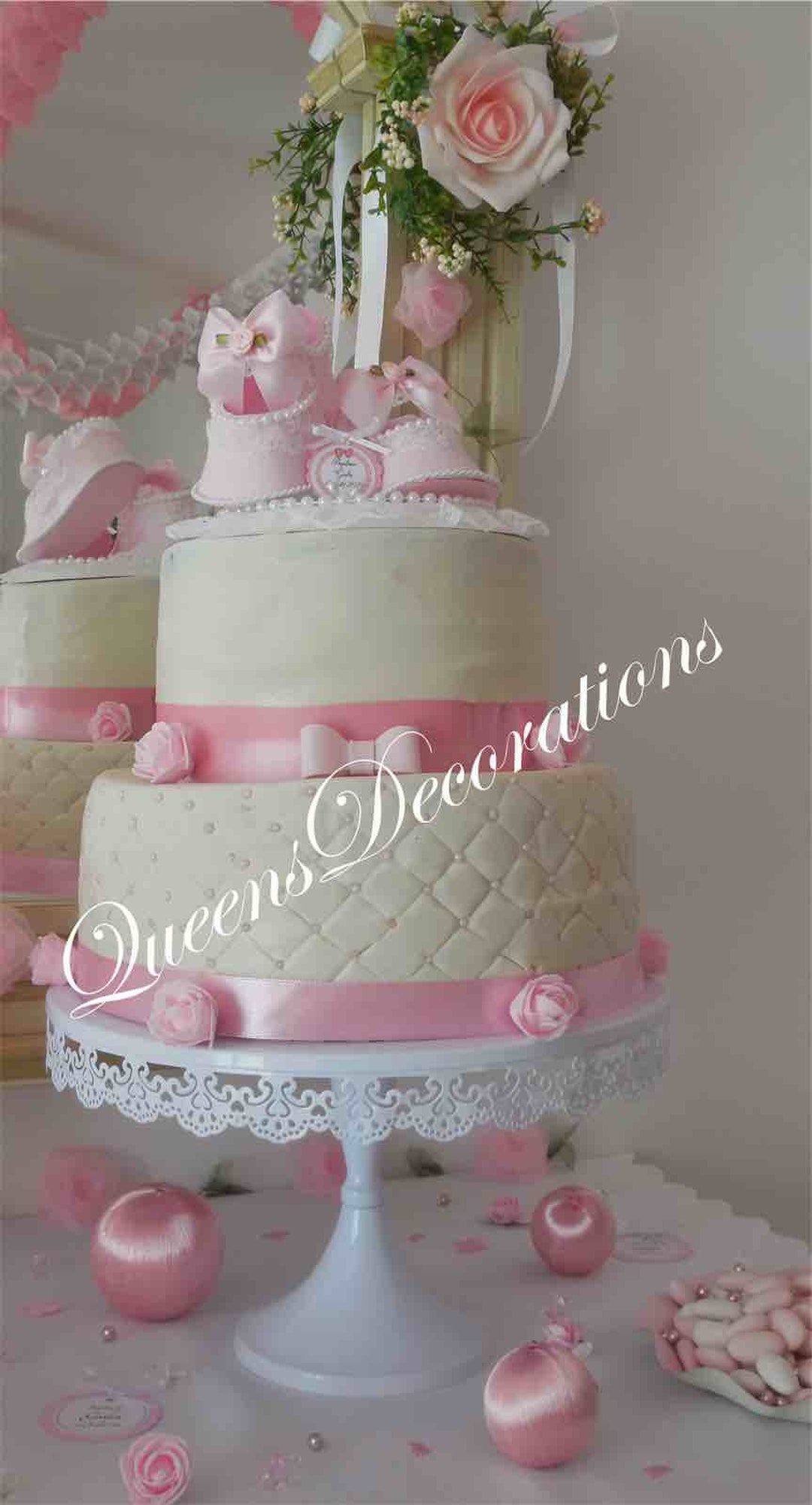 Fancy Shoe Cake Topper/ Unique Cake Topper/ Girl Baby Shoe/ Favorsshoe ...