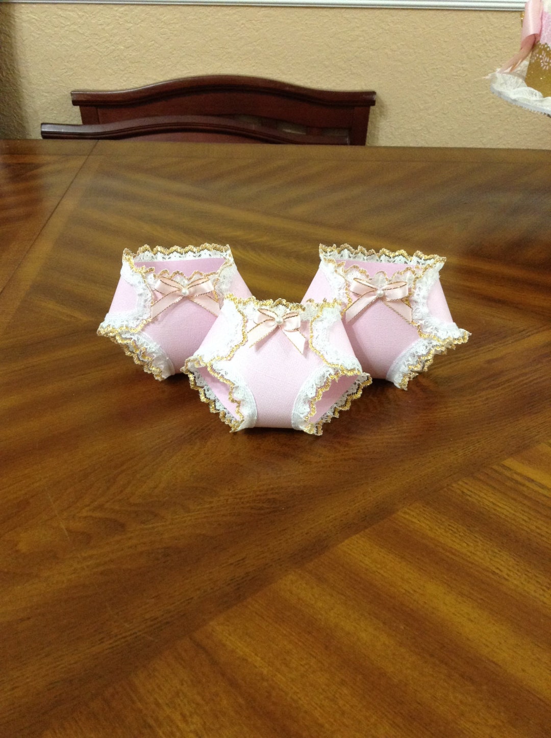 Elegant Diaper Favors/ Set of 10 Favors Pink and Gold/ Girl Baby. - Etsy