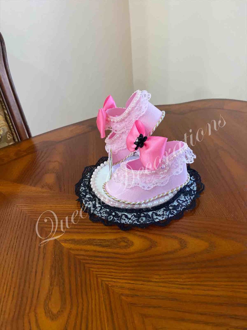 Minnie Mouse Theme Cake Topper Shoe/ Cute Pink Shoe / Girl - Etsy