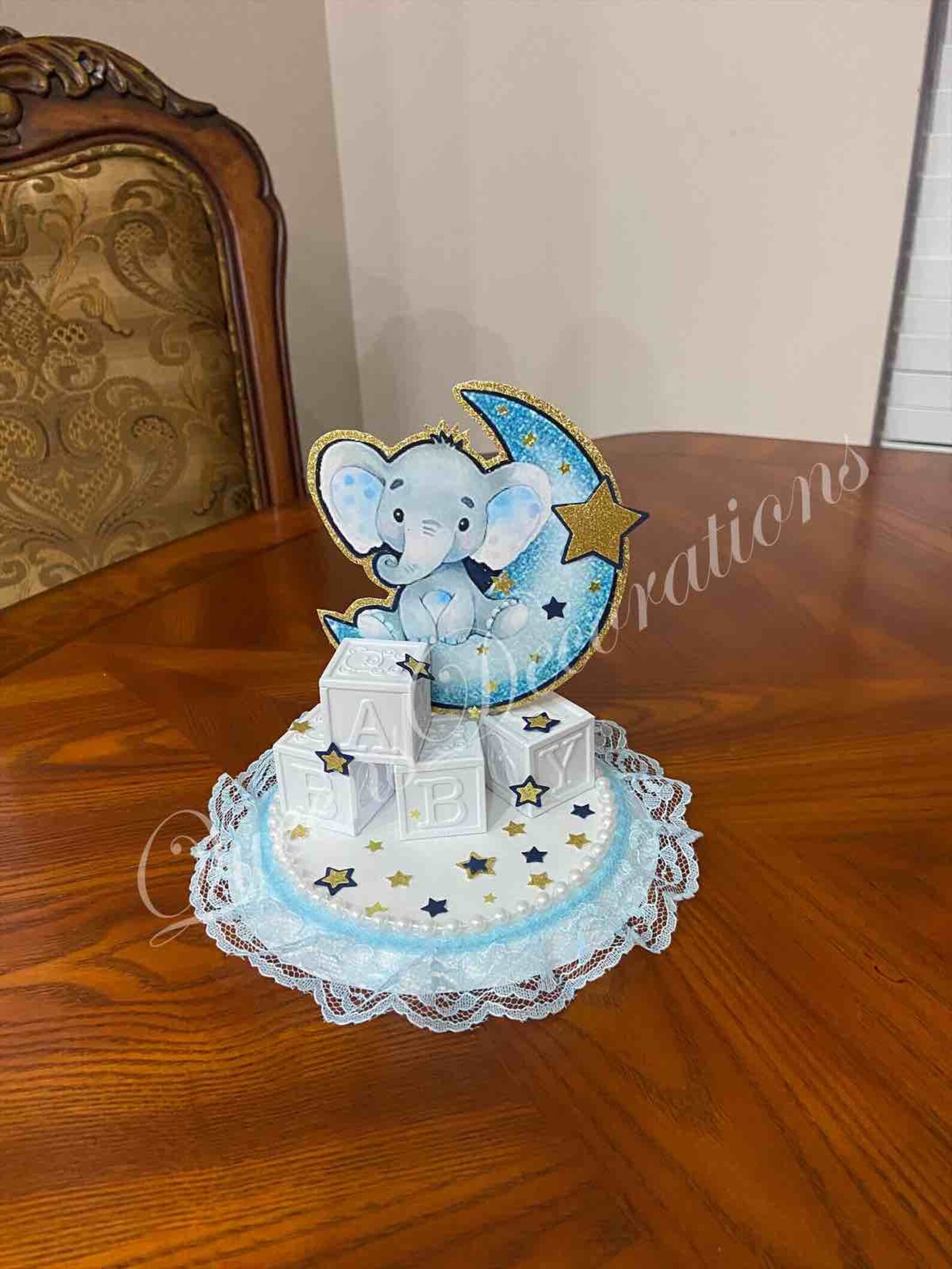 Twinkle Twinkle Little Star/elephant Cake Topper/ Centerpiece/ - Etsy