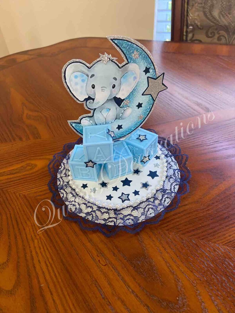 Twinkle Twinkle Little Star/elephant Cake Topper/ Centerpiece/ - Etsy