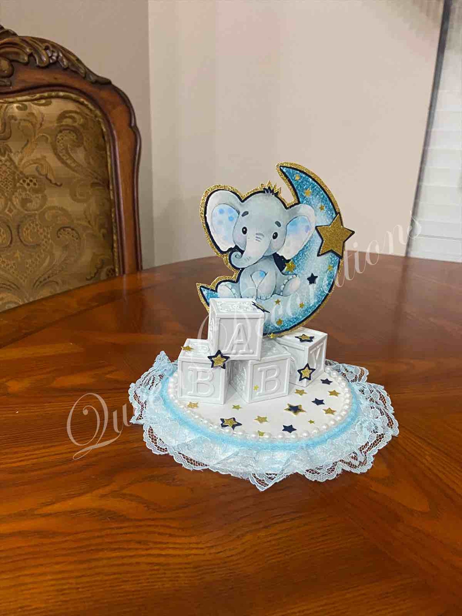 Twinkle Twinkle Little Star/elephant Cake Topper/ Centerpiece/ - Etsy