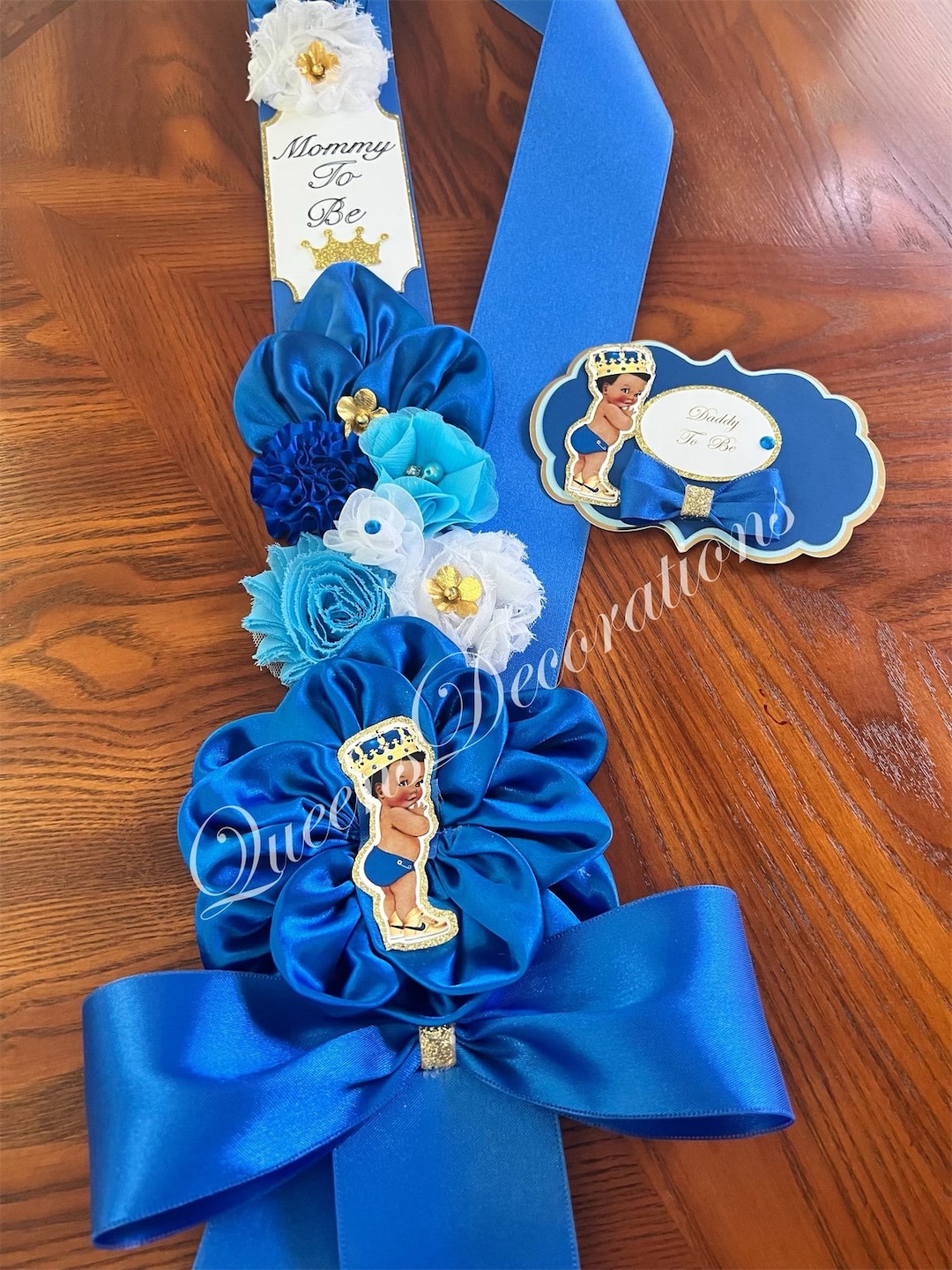 Mommy to Be Sash/ Sash for Mom Across the Chest/ Royal Blue Mommy to Be ...
