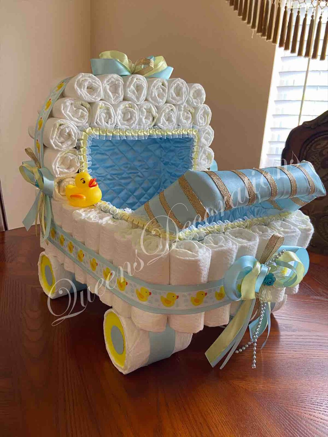 Elegant Diaper Stroller / Beautiful Centerpiece for Baby - Etsy
