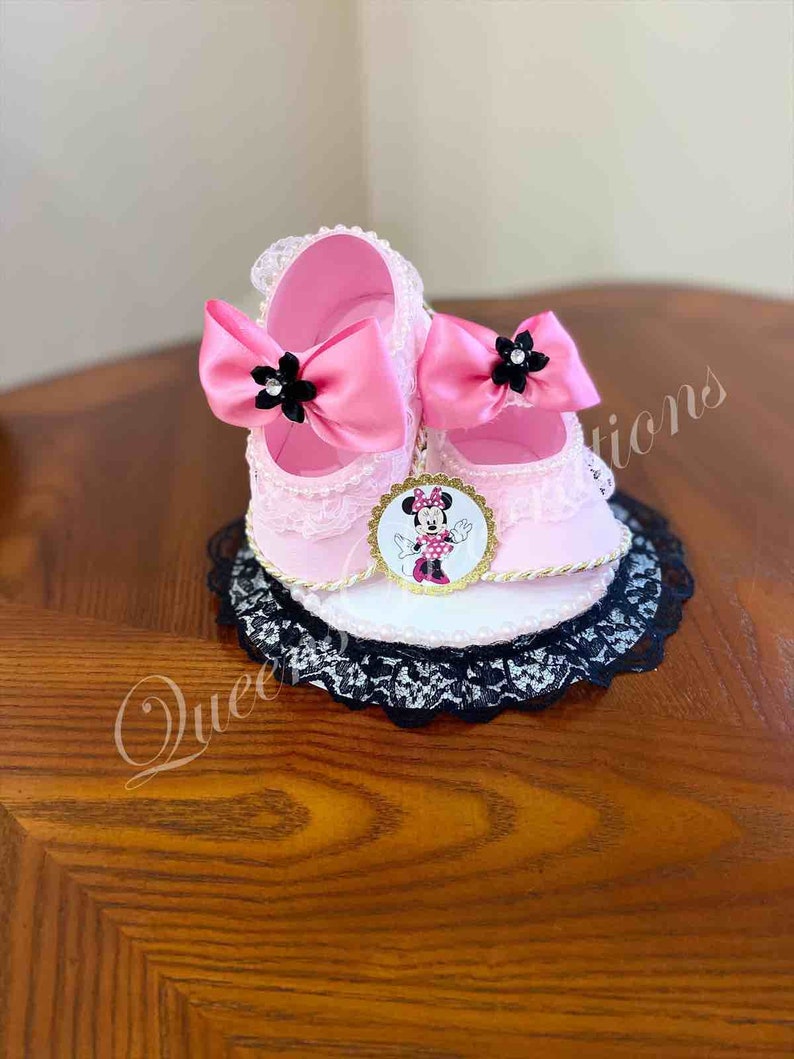 Minnie Mouse Theme Cake Topper Shoe/ Cute Pink Shoe / Girl - Etsy