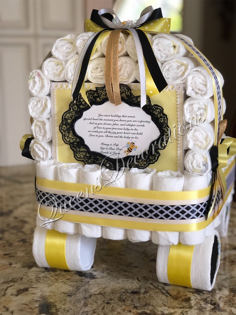 Bumple Bee Diaper Stroller/ Bee Baby Shower Theme / Neutral Diaper ...
