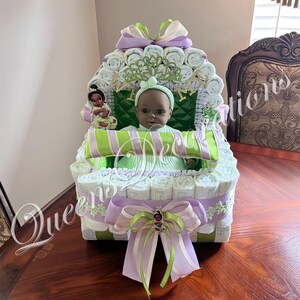 Beautiful Diaper Stroller / Princess Frog/ Centerpiece or Baby Gift for ...