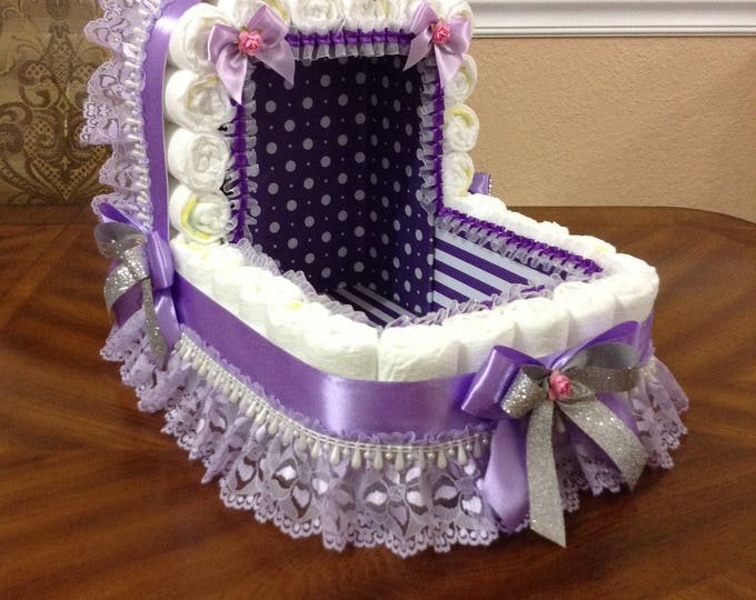 Cute Bassinet Diaper/ Girl Baby Shower/ Elegant Centerpiece / - Etsy