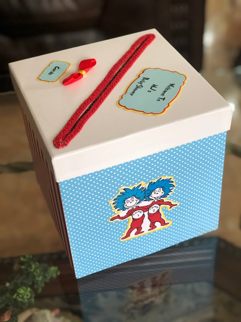 Dr. Seuss Baby Shower/ Card Box/ Red White and Blue Card Box/ | Etsy