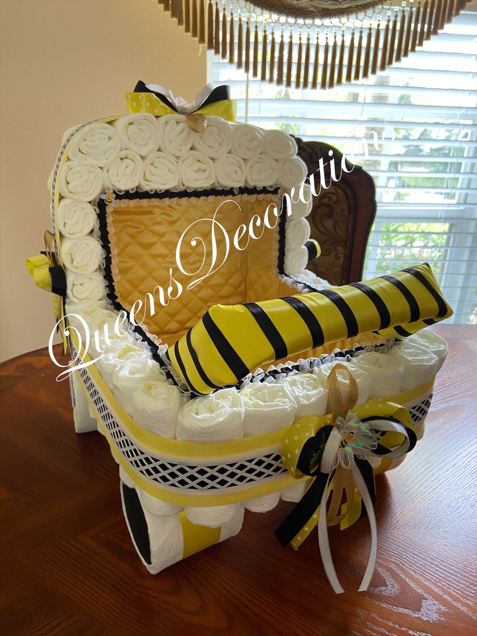 Bumple Bee Diaper Stroller/ Bee Baby Shower Theme / Neutral Diaper ...
