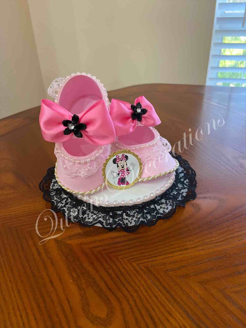 Minnie Mouse Theme Cake Topper Shoe/ Cute Pink Shoe / Girl - Etsy