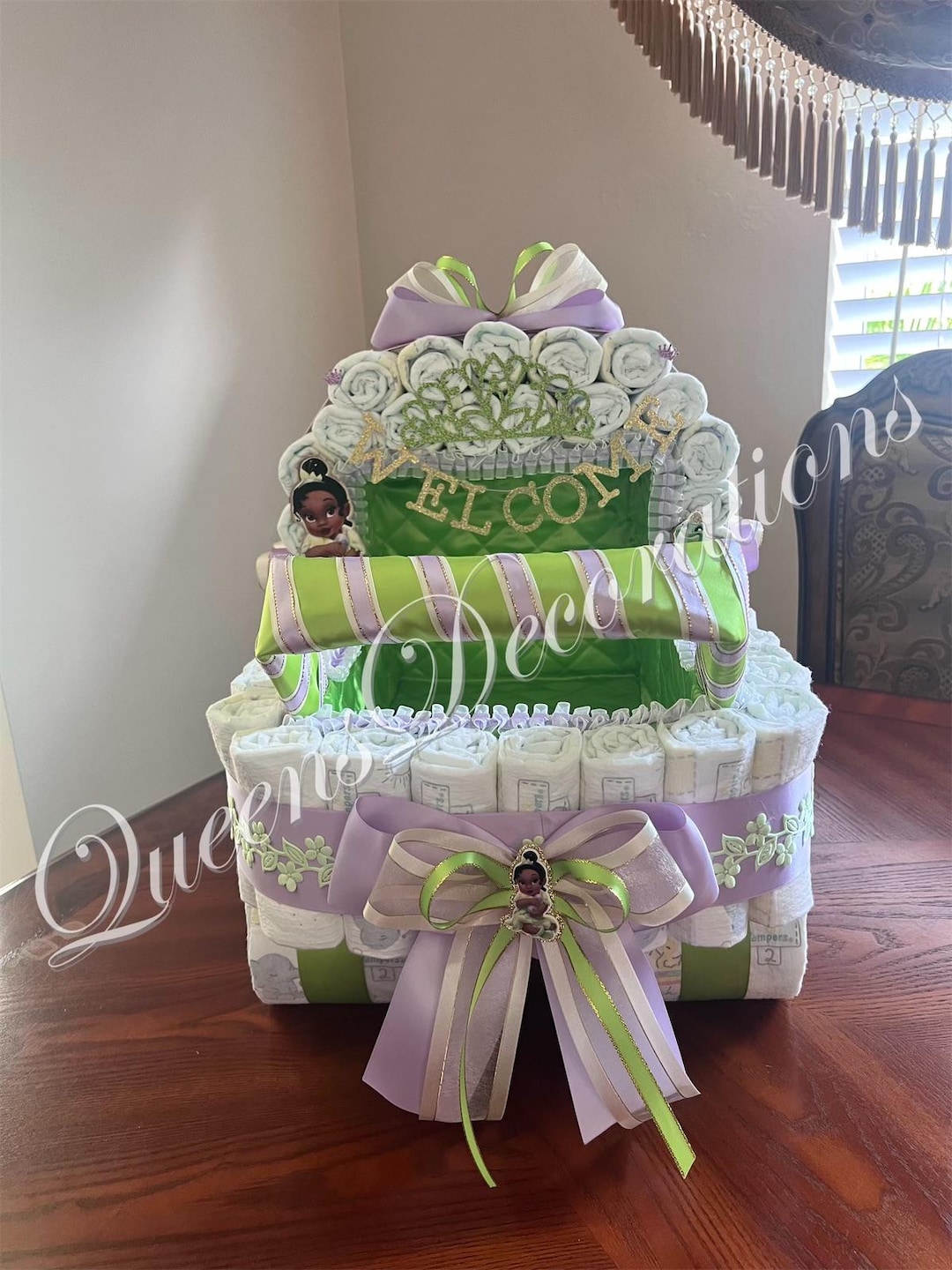 Beautiful Diaper Stroller / Princess Frog/ Centerpiece or Baby Gift for ...