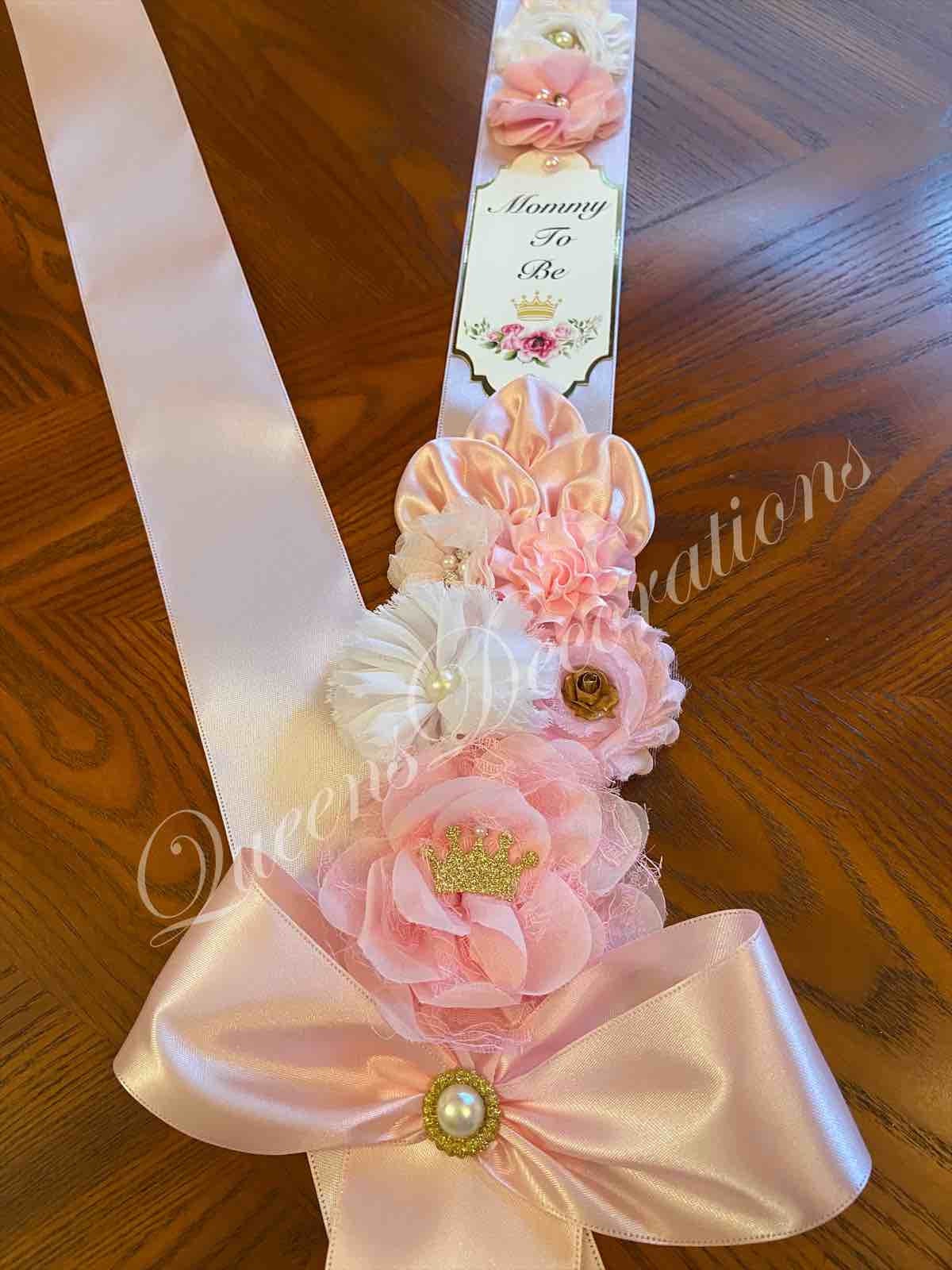 Mommy To Be Sash/ Sash for Mom Across The Chest/ Pink Mommy To | Etsy