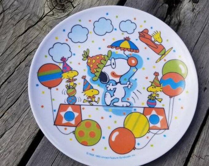 Rare Vintage 7 Inch 1965 Snoopy Circus Plate - Peanuts - Etsy