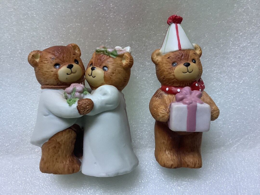 Rigglets Lucy & Me Teddy Bear Figurines Bride and Groom or Birthday ...
