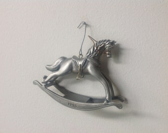 Hallmark Pewter Rocking Horse Miniature Christmas Ornament - Etsy
