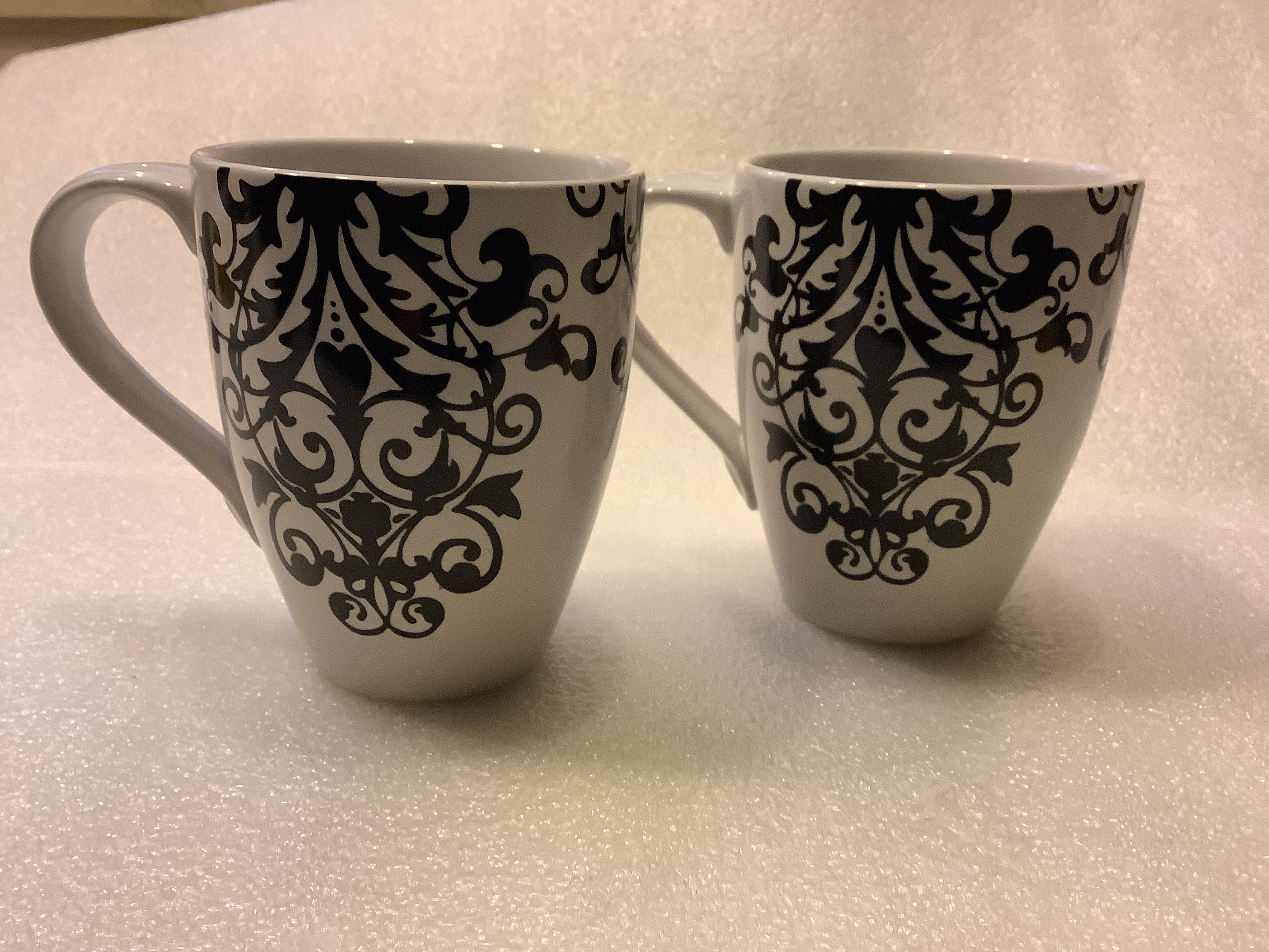 222 Fifth Coffee Mug Rococo Black and White Abstract - Etsy