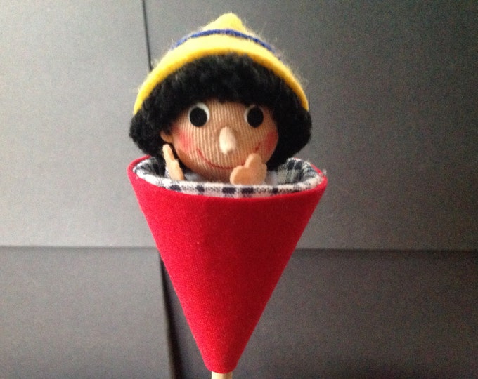 Vintage Pinocchio Pop up Cone Puppet Made in Czech Republic - Etsy