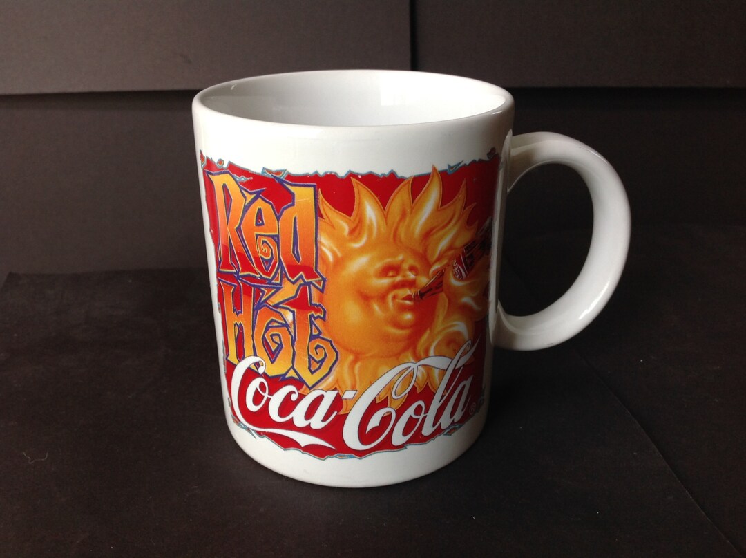 Vintage Coca Cola Coffee Mug Red Hot Sun Drinking Coke 1995 - Etsy
