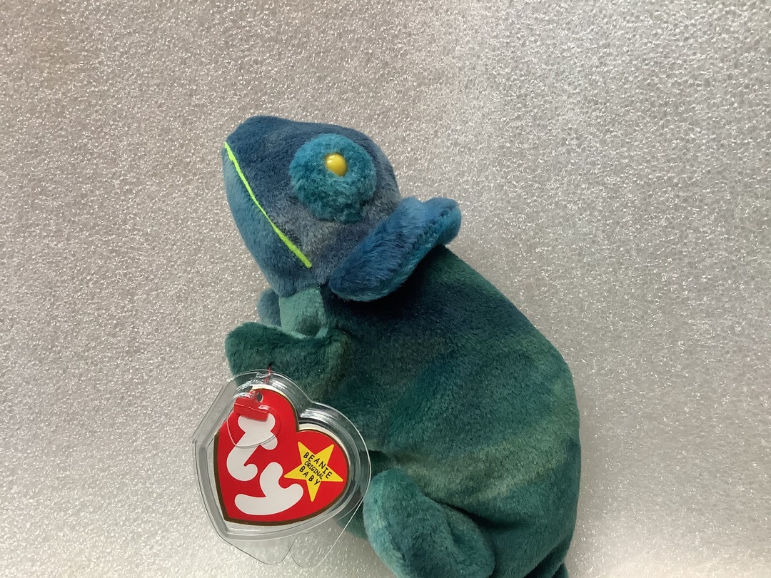 TY Beanie Babies Rainbow Chameleon Iguana 1997 - Etsy