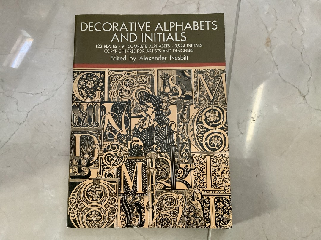 Decorative Alphabets and Initials Book by Alexander Nesbit 1959 - Etsy