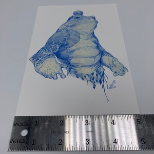 Sumo Frog Sketch Art Print by Dela Longfish 8x10 and 5x7 Inches - Etsy