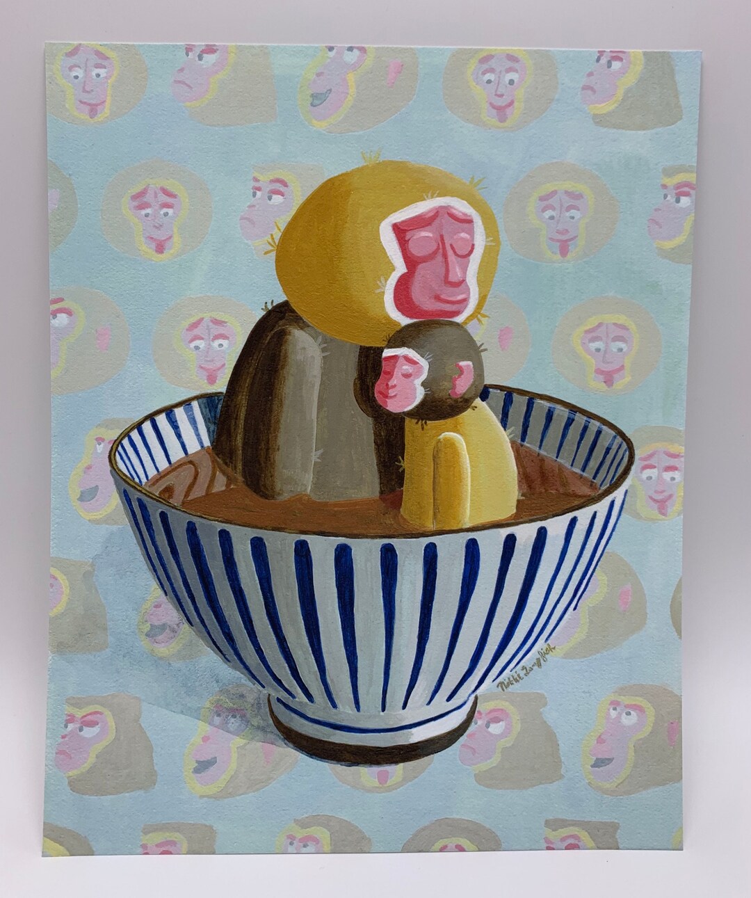Japanese Snow Monkeys in Miso Soup Art Print (8x10) - Etsy