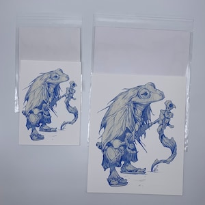 Frog Witch Sketch Art Print by Dela Longfish 8x10 and 5x7 Inches - Etsy