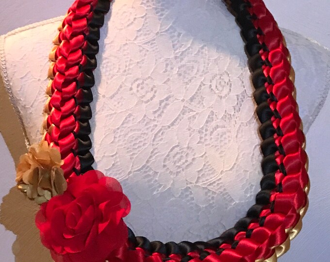 Graduation Lei Special Event Ribbon Lei Satin Ribbon Lei College Spirit ...