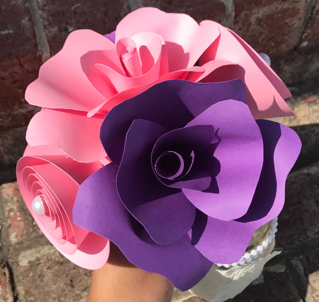 Paper Flower Bouquet - Wedding Paper Bouquet - Wedding Bouquet - Paper ...