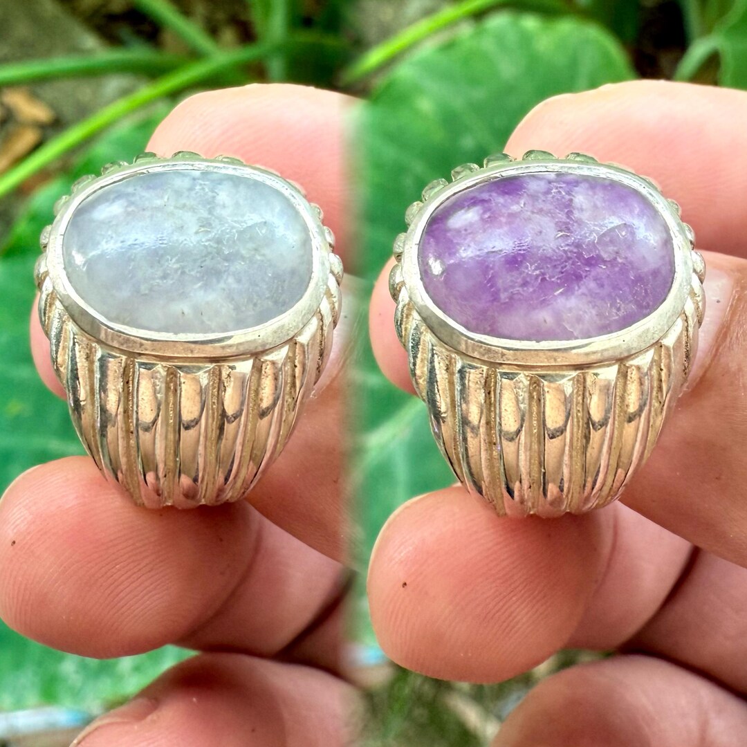 Rare Gemstone Natural Hackmanite UV Color Change Sterling Silver Ring ...