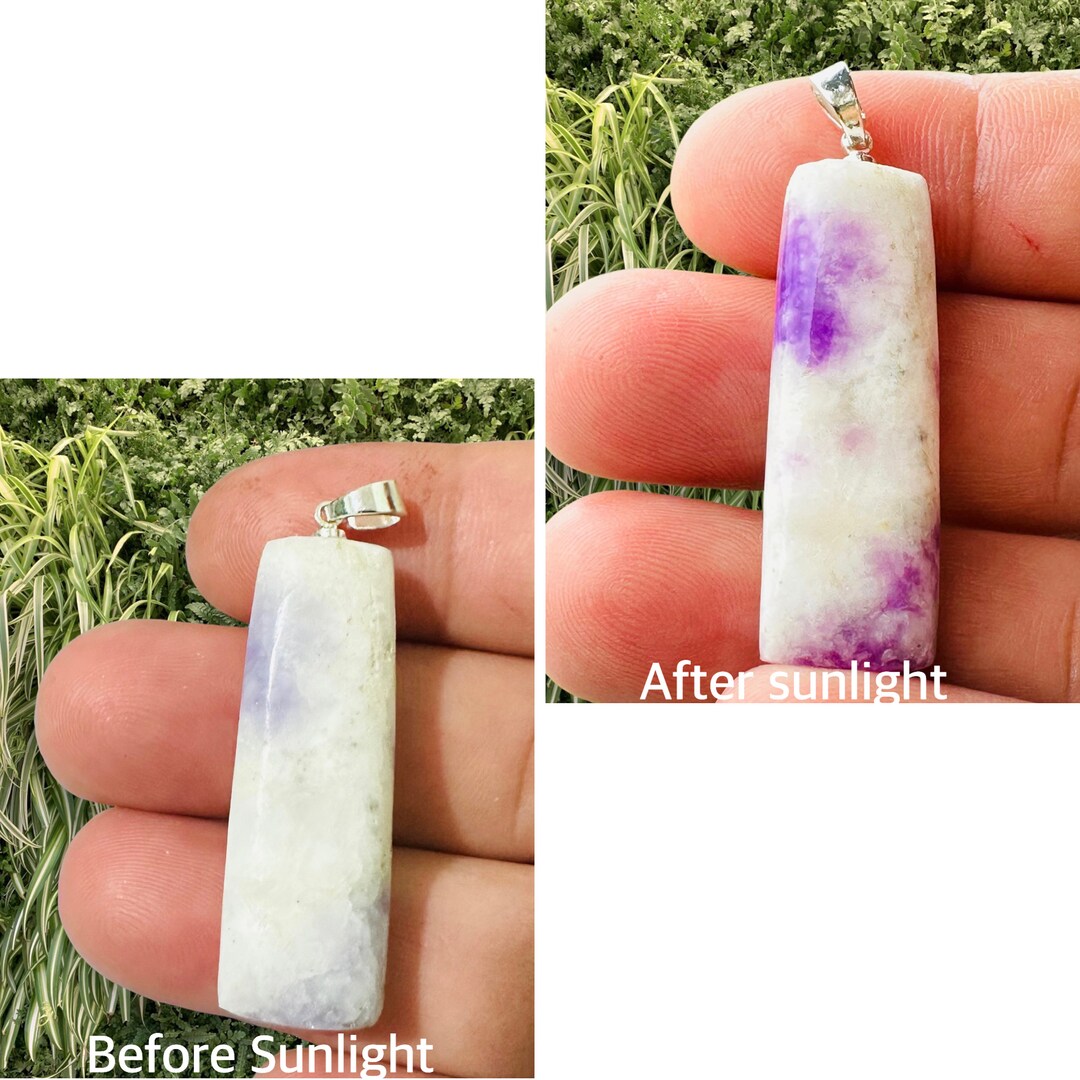 36.50 Carats Hackmanite UV Color Change unpublished Silver Pendant - Etsy