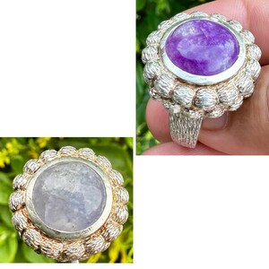 Rare Gemstone Natural Hackmanite UV Color Change Sterling Silver Ring ...
