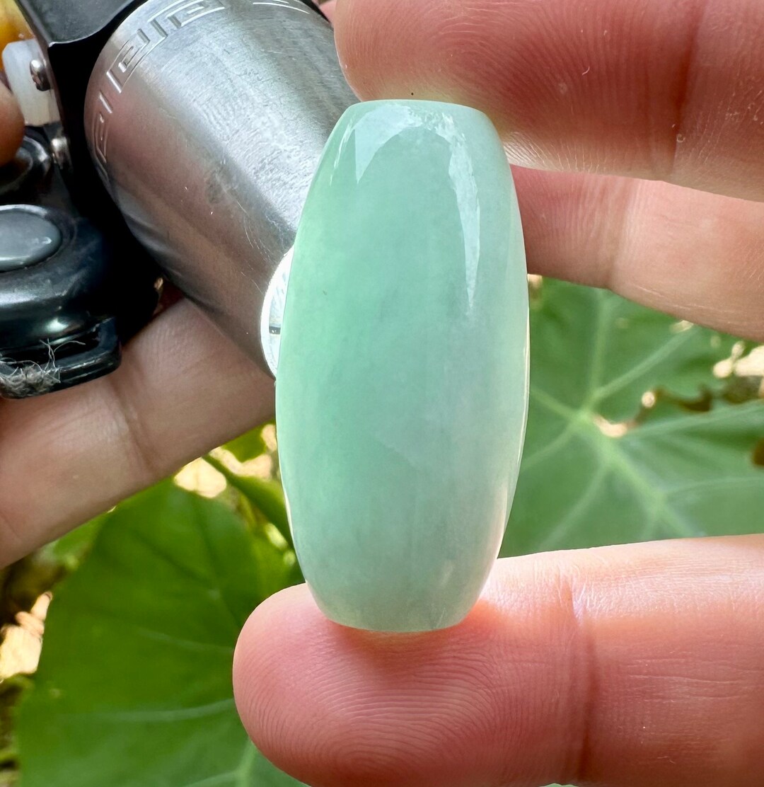 81.50 Carat Sky Jadeite Bead Pendant: Burma Translucent Gemstone - Etsy