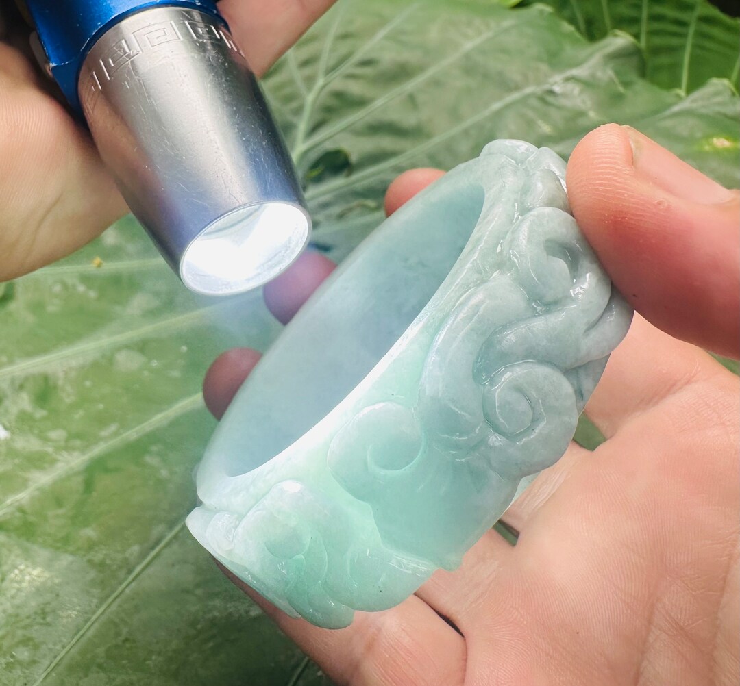 Sky Jadeite Jade Bangle 54 Mm,type A Jade Burma,jadeite Bracelet ...