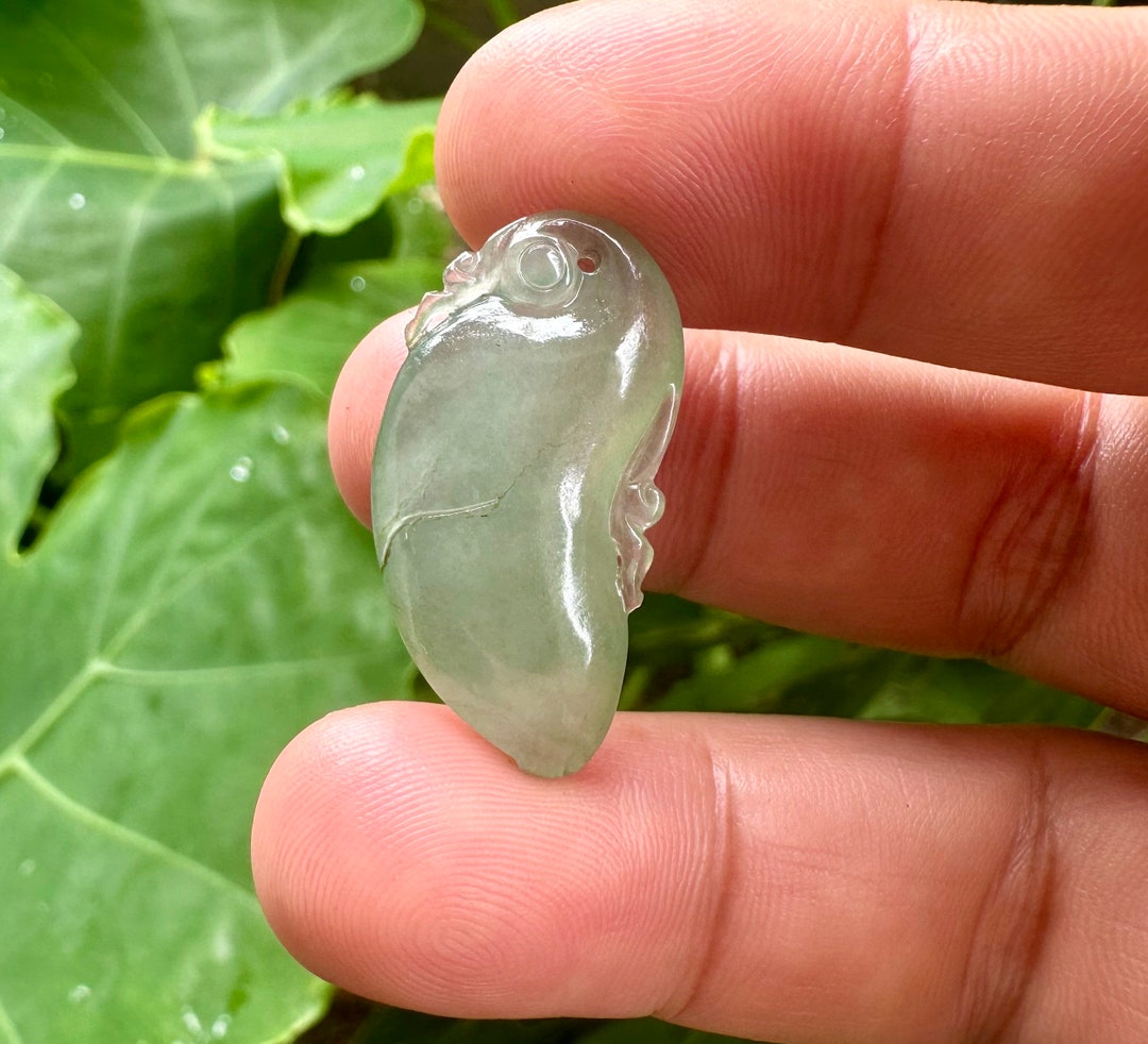 19.50 Carats Natural Type A Green Glass Jade Pendant,green Jadeite Jade ...
