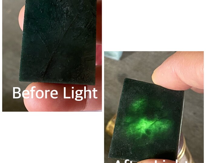 64.50 Carats Natural Black Jade, Jadeite Burmese,translucent Black ...