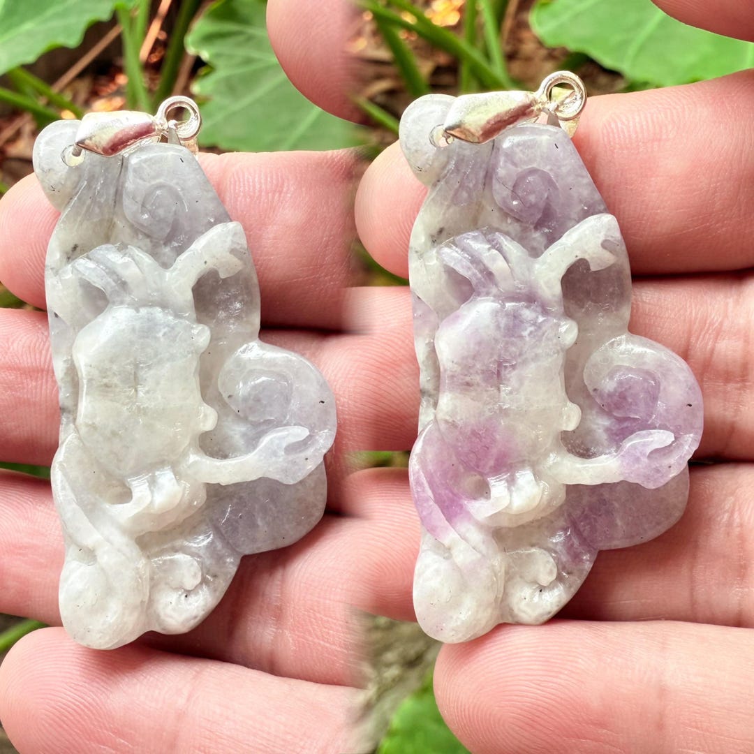 79.50 Carats Hackmanite UV Color Change Carving Crab Silver Pendant - Etsy