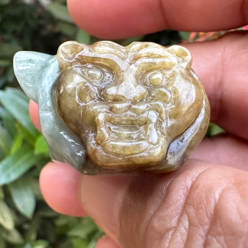 Tiger Jade Ring White - Etsy