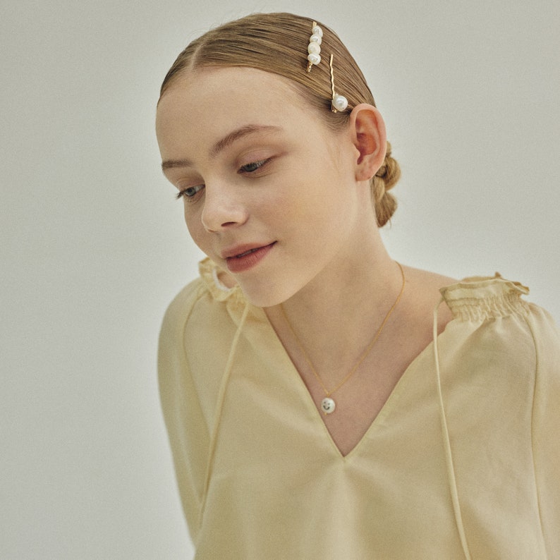 Natural Freshwater Pearl Hair Pin - Etsy