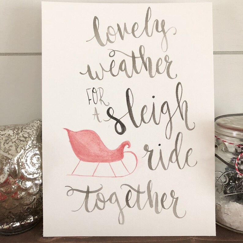 Christmas Printable Sleigh Ride Together Print Christmas - Etsy
