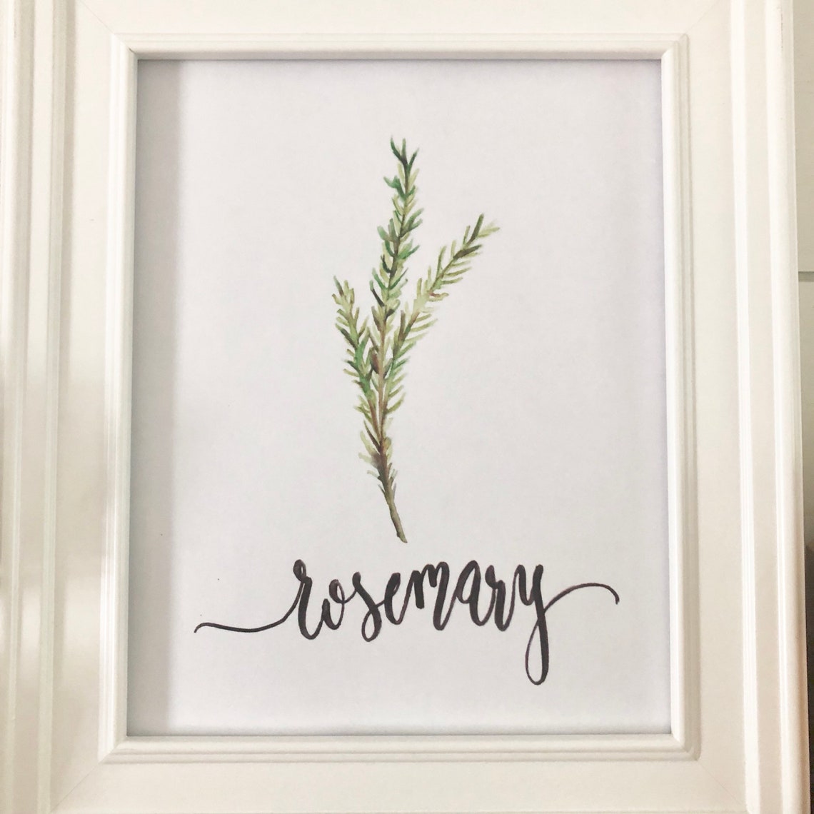 Watercolor Rosemary Printable - Kitchen Herb Print, Kitchen Watercolor ...