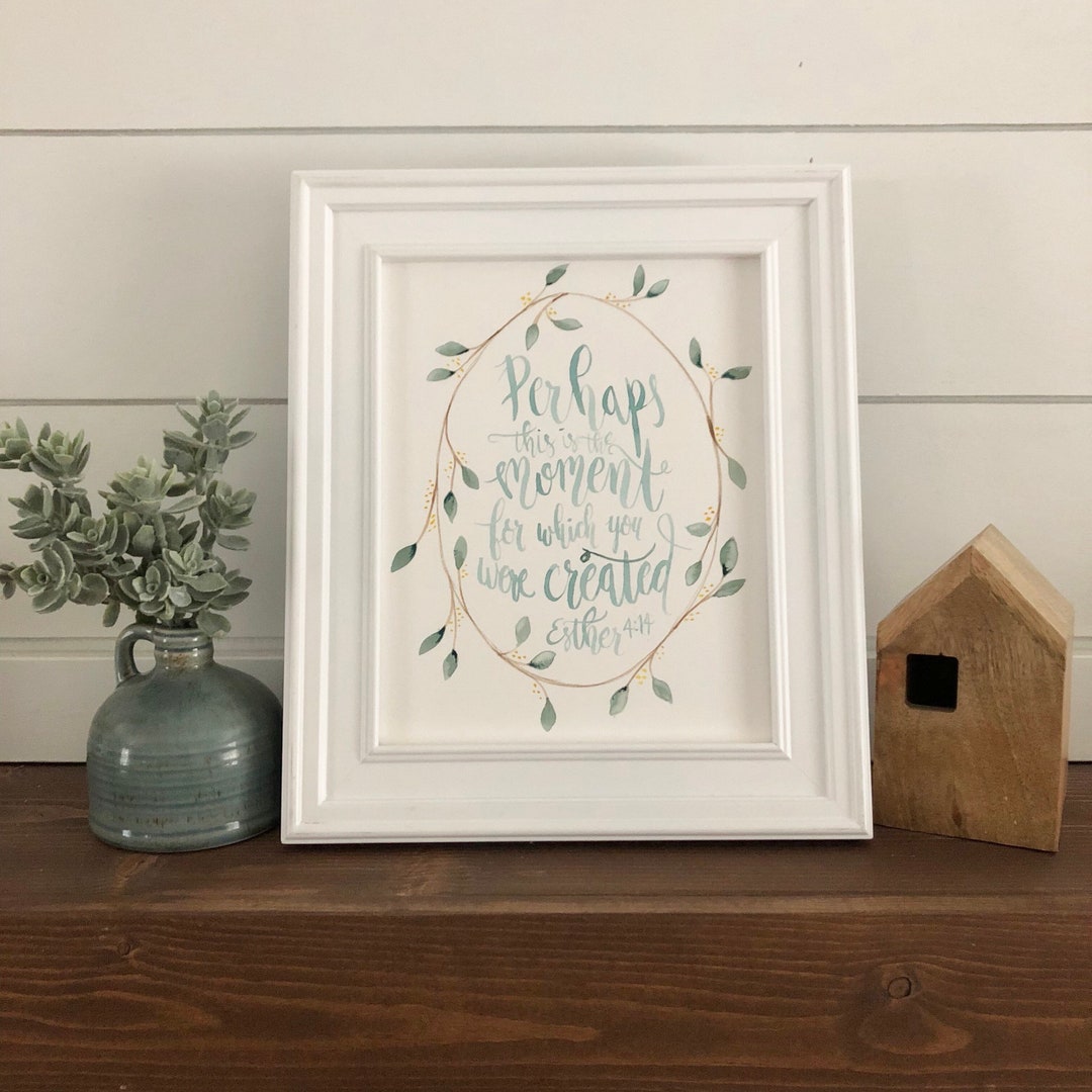 Esther 4:14 Printable - Bible Verse Print, Bible Verse Watercolor Print ...