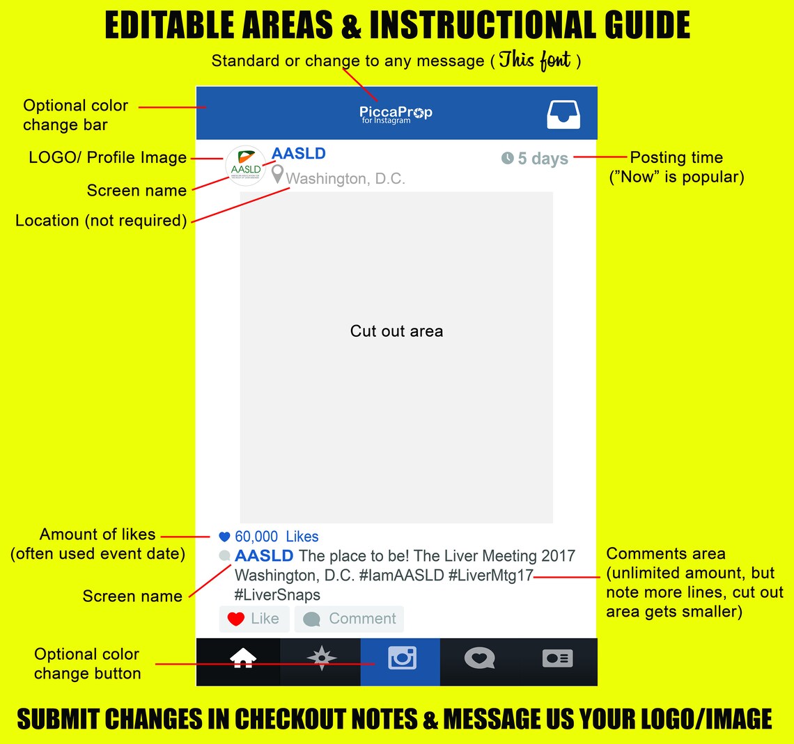 Instagram Frame Fully Printed and Customized 18x24 - Etsy