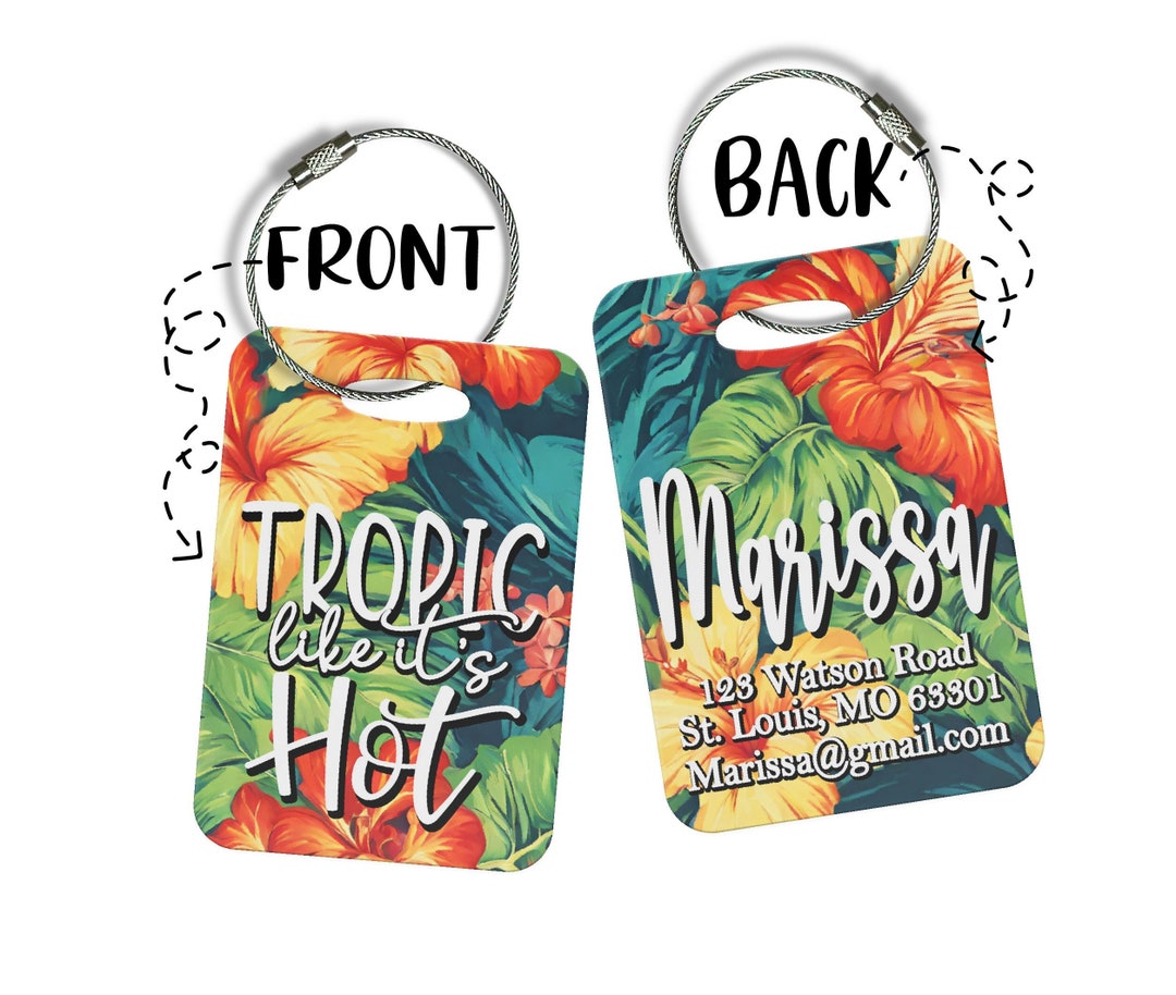 Personalized Bag Tag - Beach Luggage Tag - Beach Vibes - Custom Luggage ...
