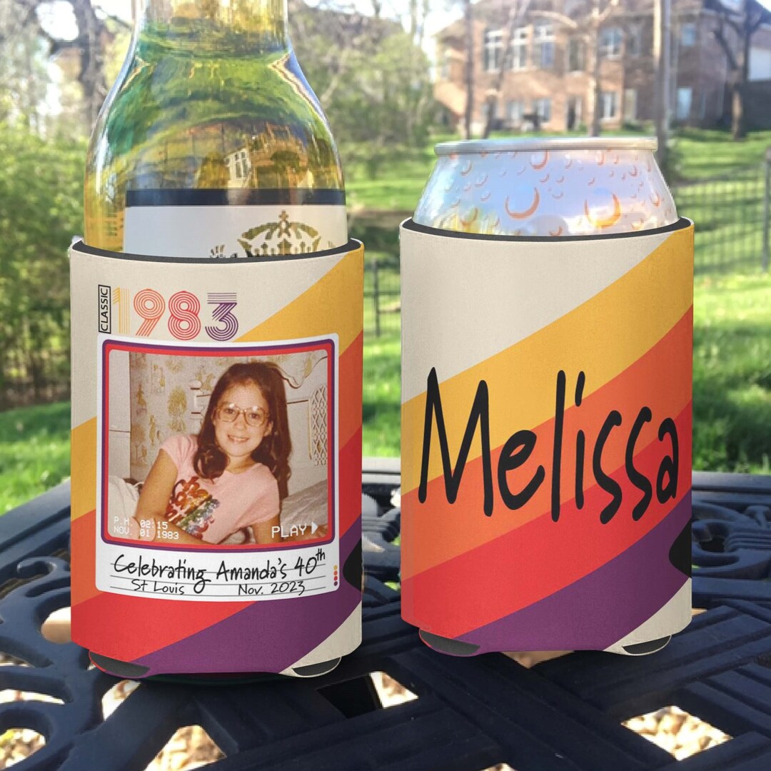 80s Birthday Insulated Can Bottle Coolers. 80s VCR VHS Tape. Photo ...