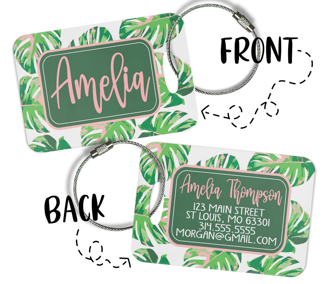 Personalized Bag Tag - Beach Luggage Tag - Custom Luggage Tags - Beach ...