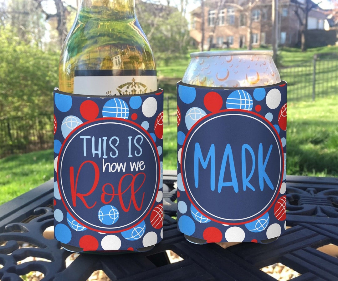 Bocce Ball Insulated Can / Bottle Coolers - Game Night Party Favor ...