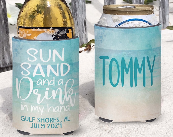 Rose Gold Beach Vacation Cozies Custom Summer Girls Trip, Sun Sand and ...